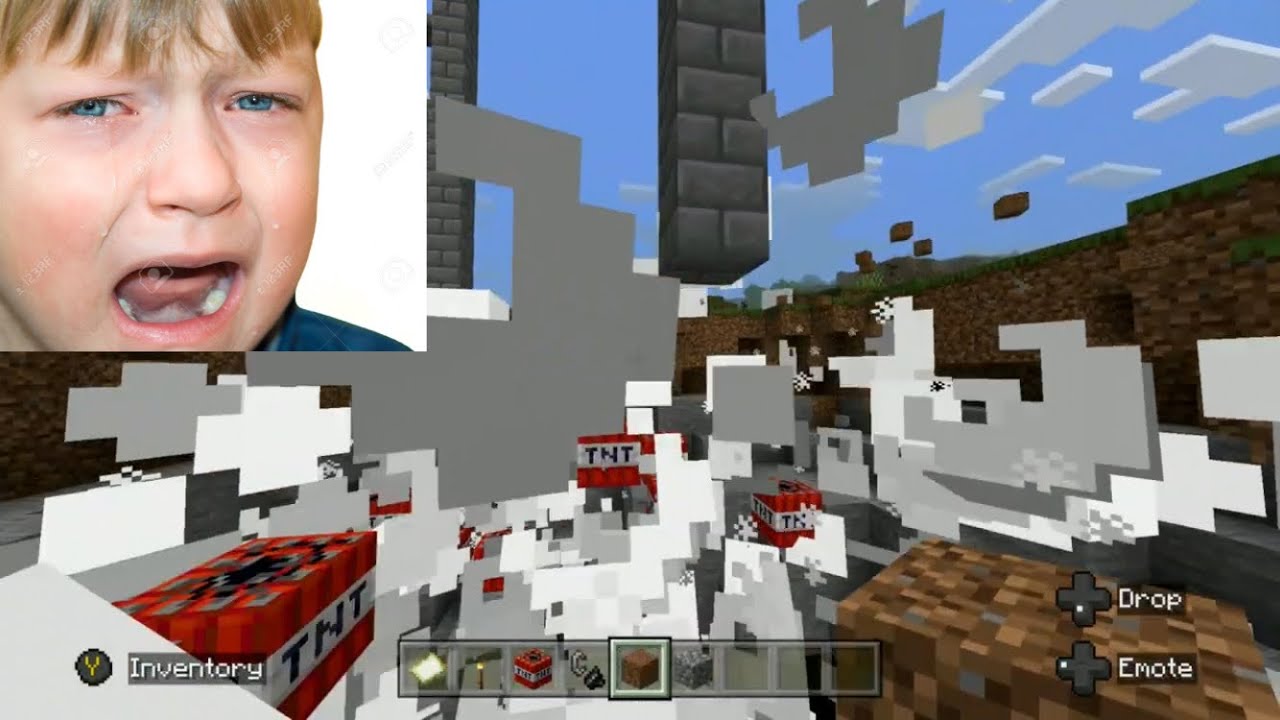 Kid Cries After His Minecraft World Gets Destroyed! - YouTube