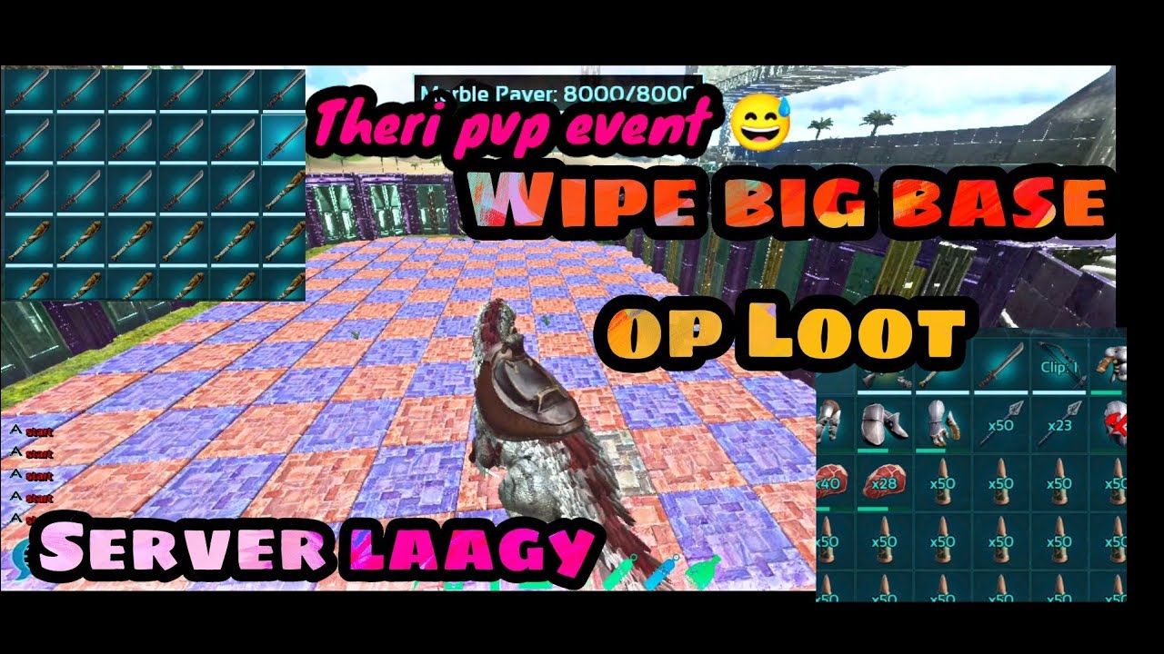 [ Ark mobile ] wipe base and op loot very laggy sever - YouTube