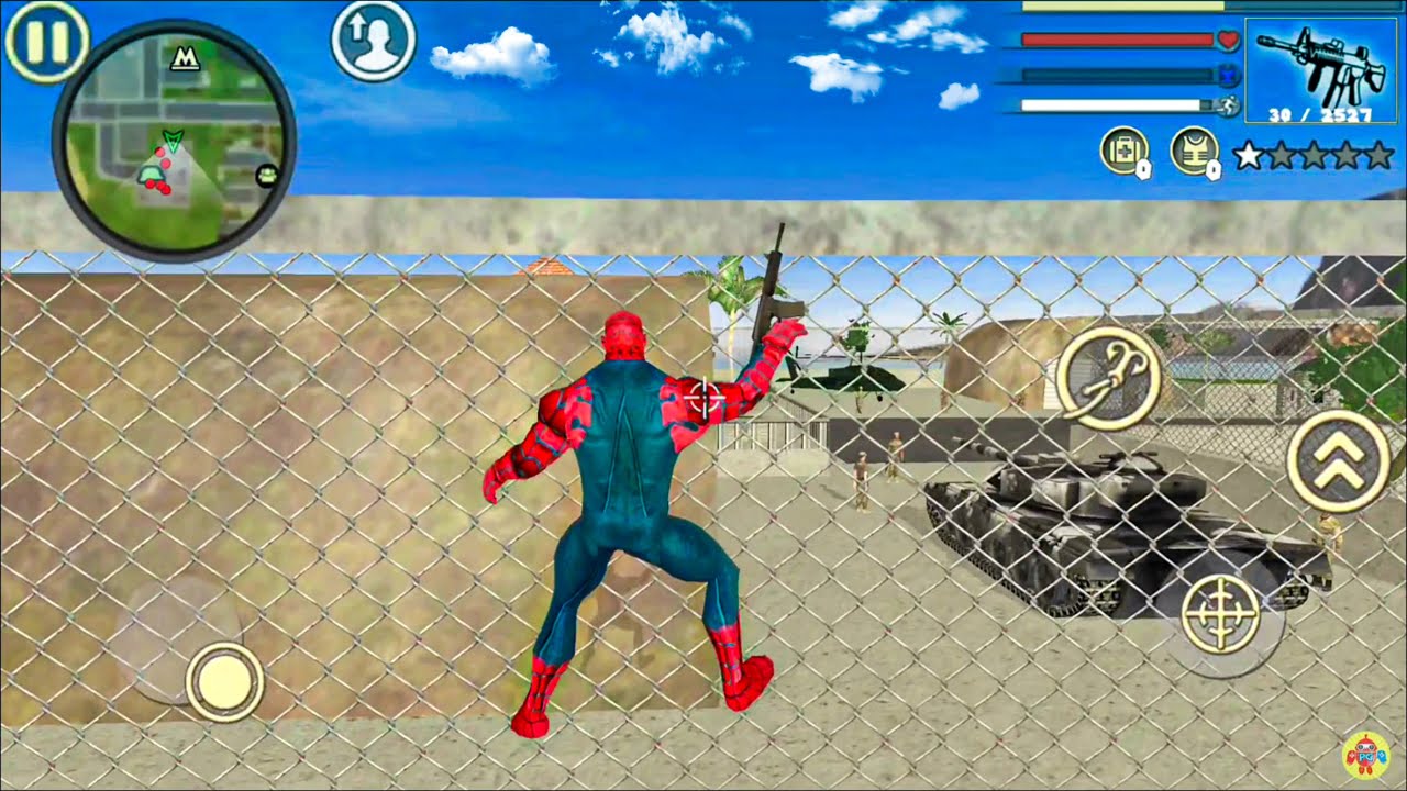 Spider Rope Hero Vice Town #17 - Fun at Military Helicopter - Android ...