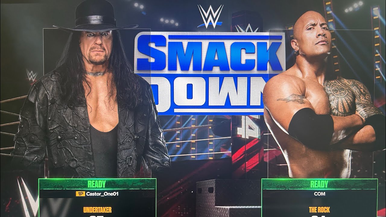 WWE UNDERTAKER vs THE ROCK #Smackdown - YouTube
