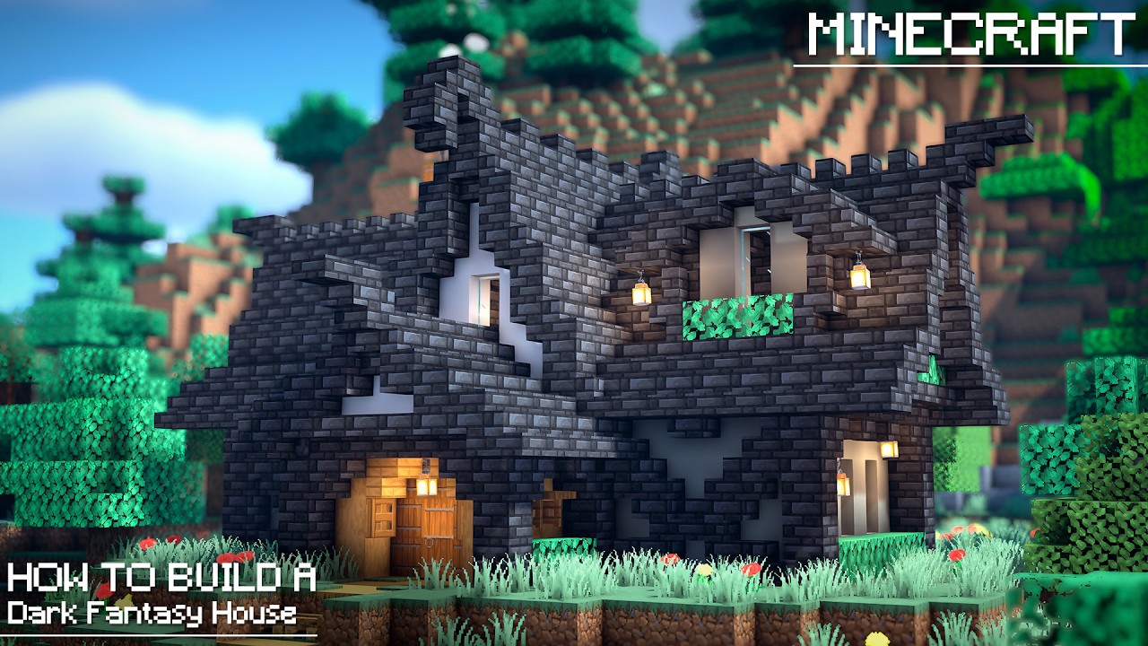 Minecraft | How to Build a Small Dark Fantasy House - YouTube