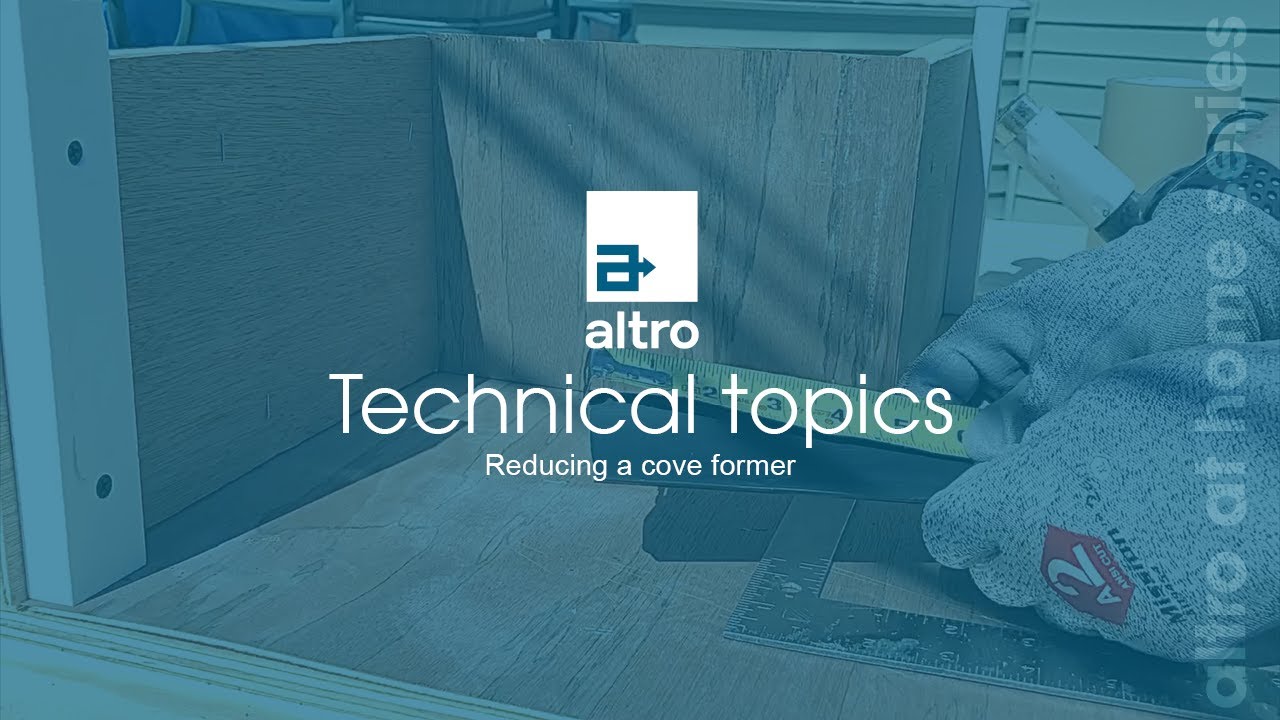 Altro technical topics: Reducing a cove former - YouTube