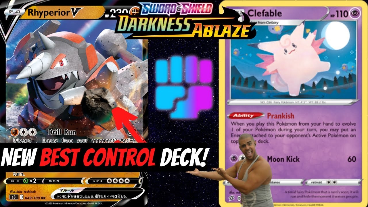 NEW Rhyperior V Deck Profile / Deck List! Darkness Ablaze POST ROTATION ...