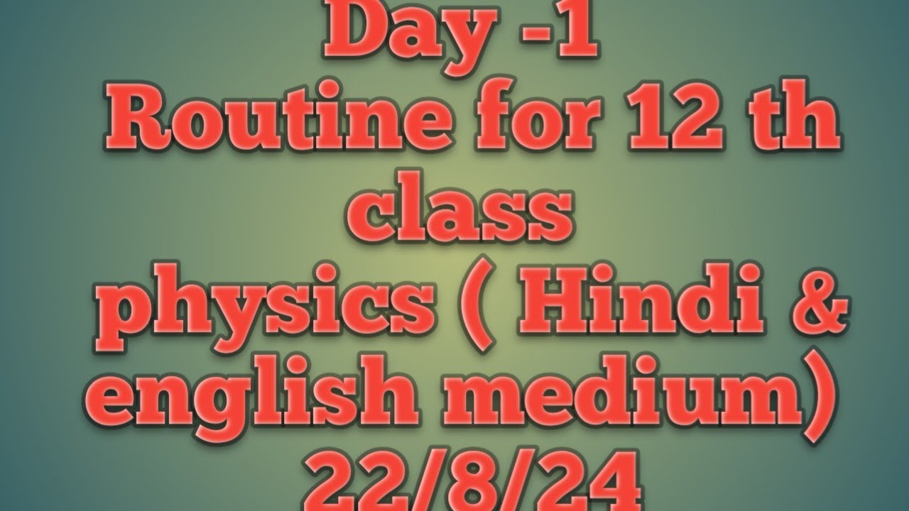 Day -1 routine (22/8/24) - YouTube