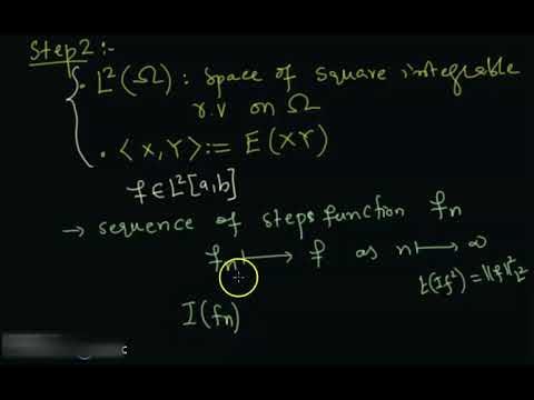 Weiner Integral of Square Integrable Function |L^2[a,b] | Expectation & Variance of Weiner ...