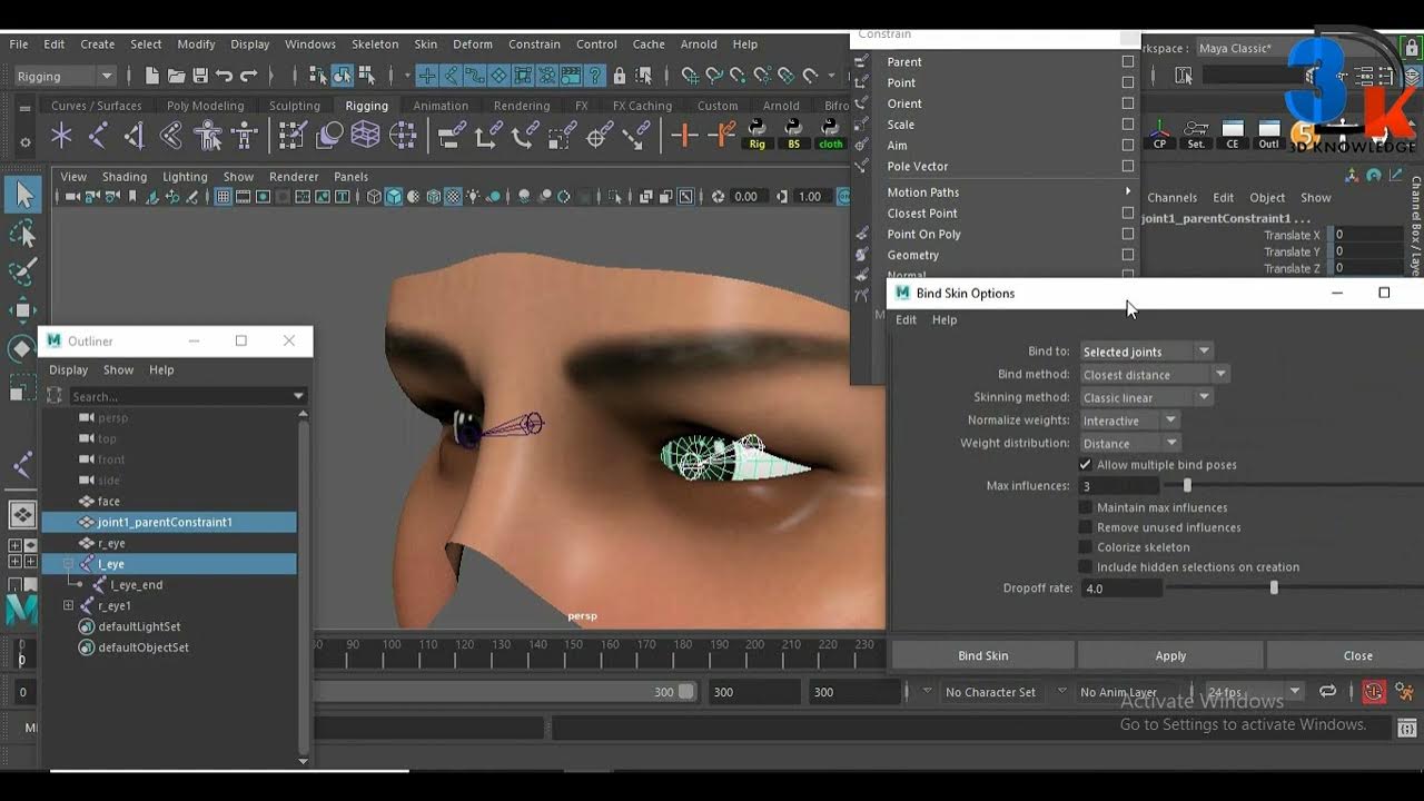 Aim Constrain In Maya | Eye Rigging By Aim Constraint | How To Use Maya Aim Constrain - YouTube