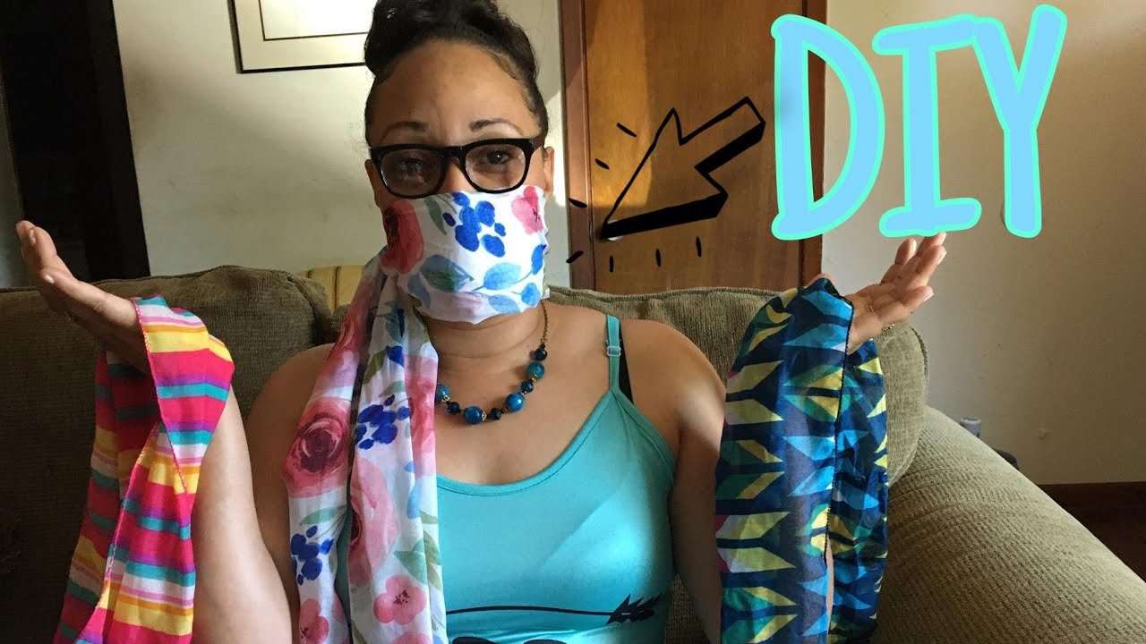 DIY Face mask from a scarf - in 4 minutes - YouTube
