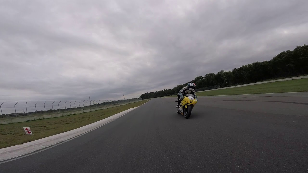 Passed by a 2up rider on the track at Brainerd International Raceway ...