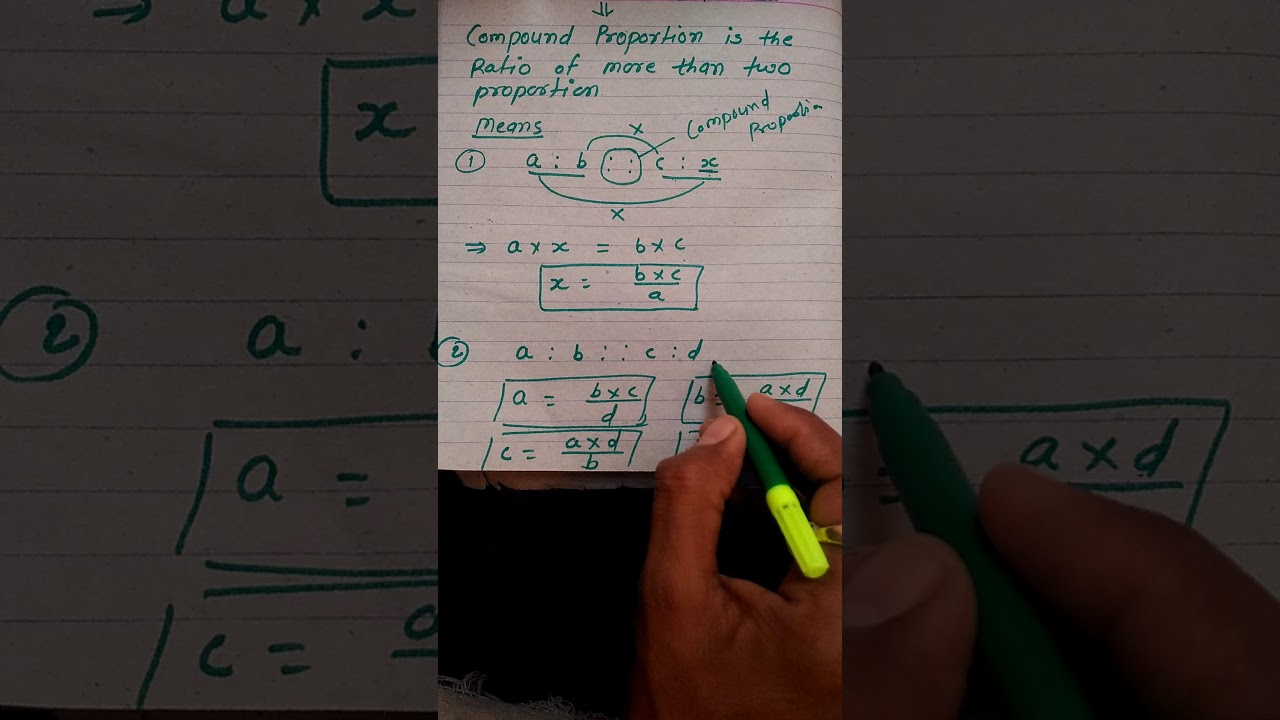 Compound proportion Introduction part 1 - YouTube