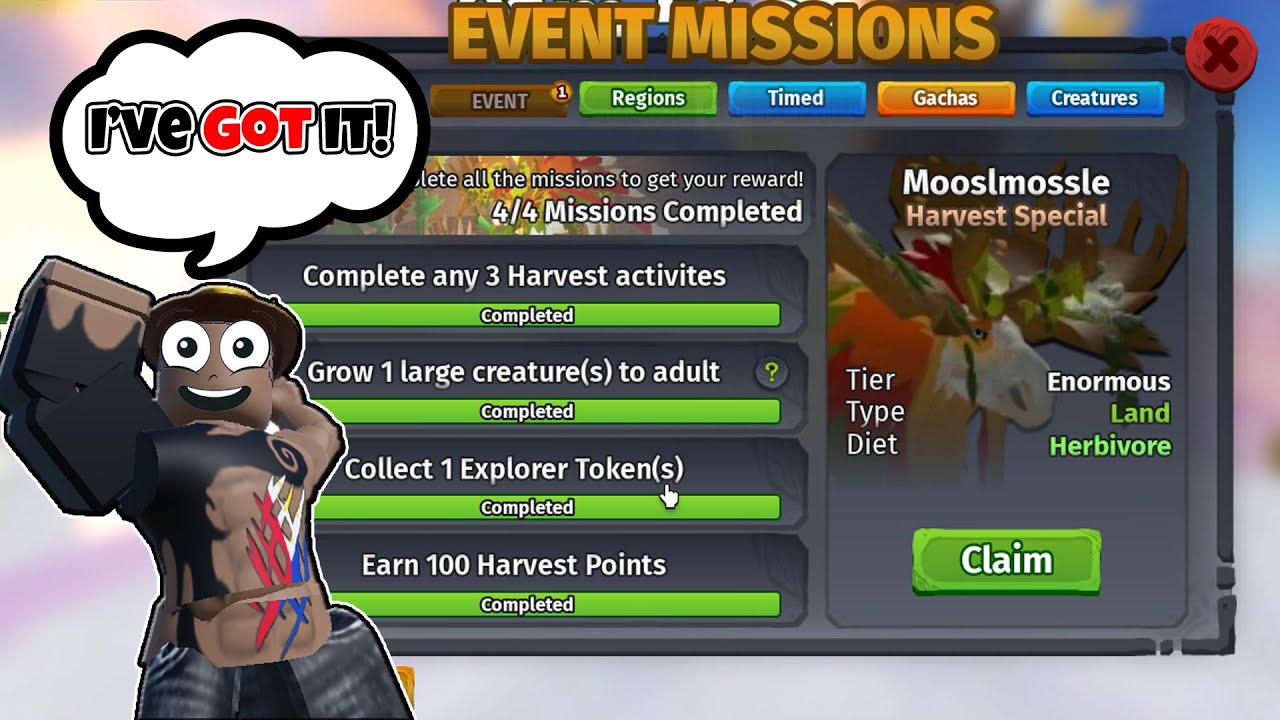 How to get Creature Mooslmossle "Harvest Event Mission" - Creatures Of ...