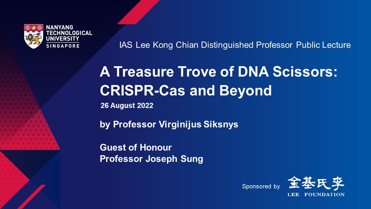 Professor Virginijus Siksnys: A Treasure Trove of DNA Scissors: CRISPR-Cas and Beyond - YouTube