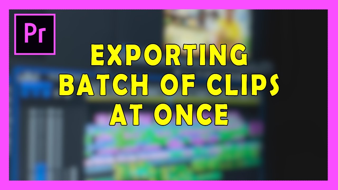 How To Export Batch of Clips at Once (Perfect for Stock Video ...