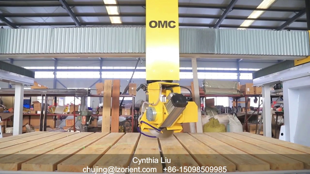 5 axis CNC granite marble bridge saw stone sink countertop cutting ...