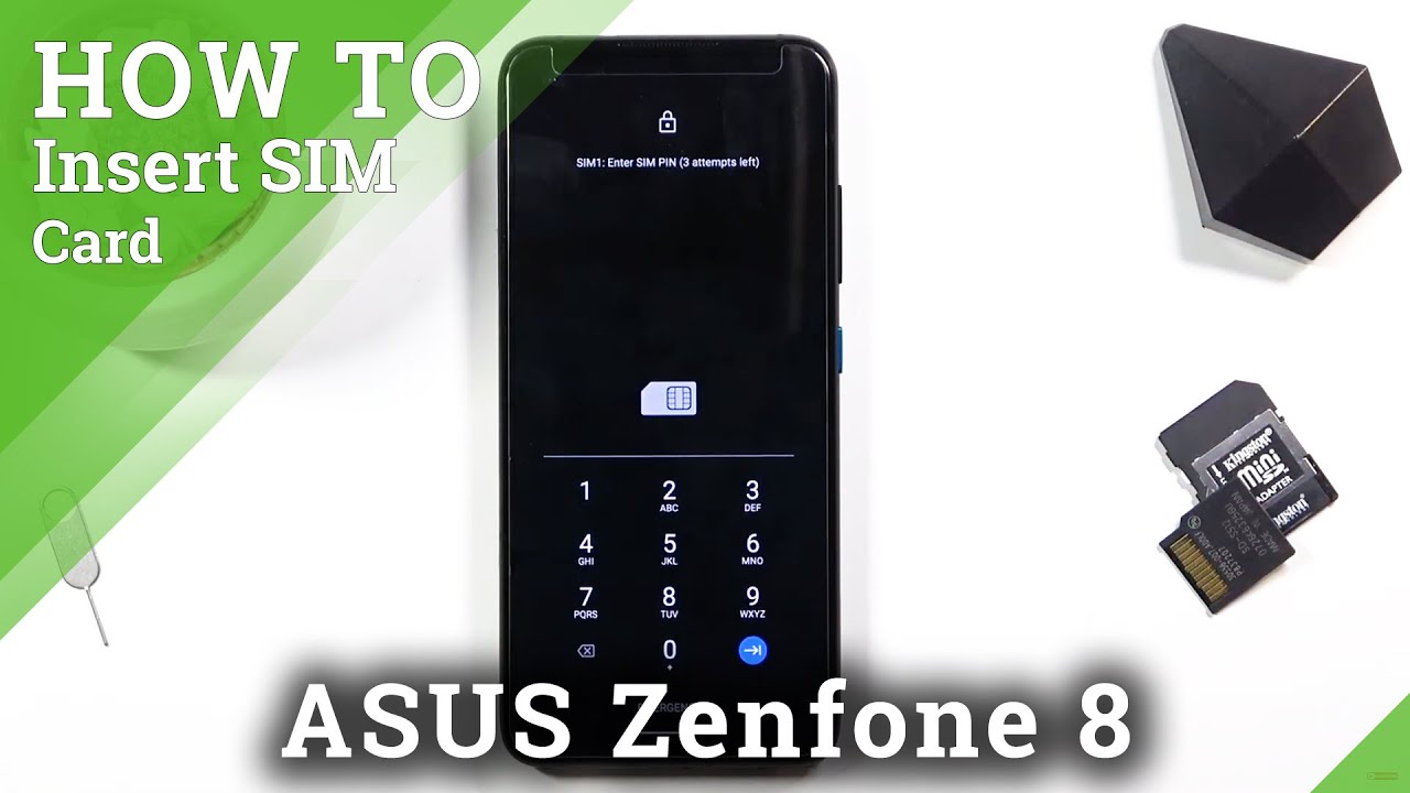 How to Insert SIM In ASUS Zenfone 8 - Open SIM Slot / Place Nano SIM Card - YouTube