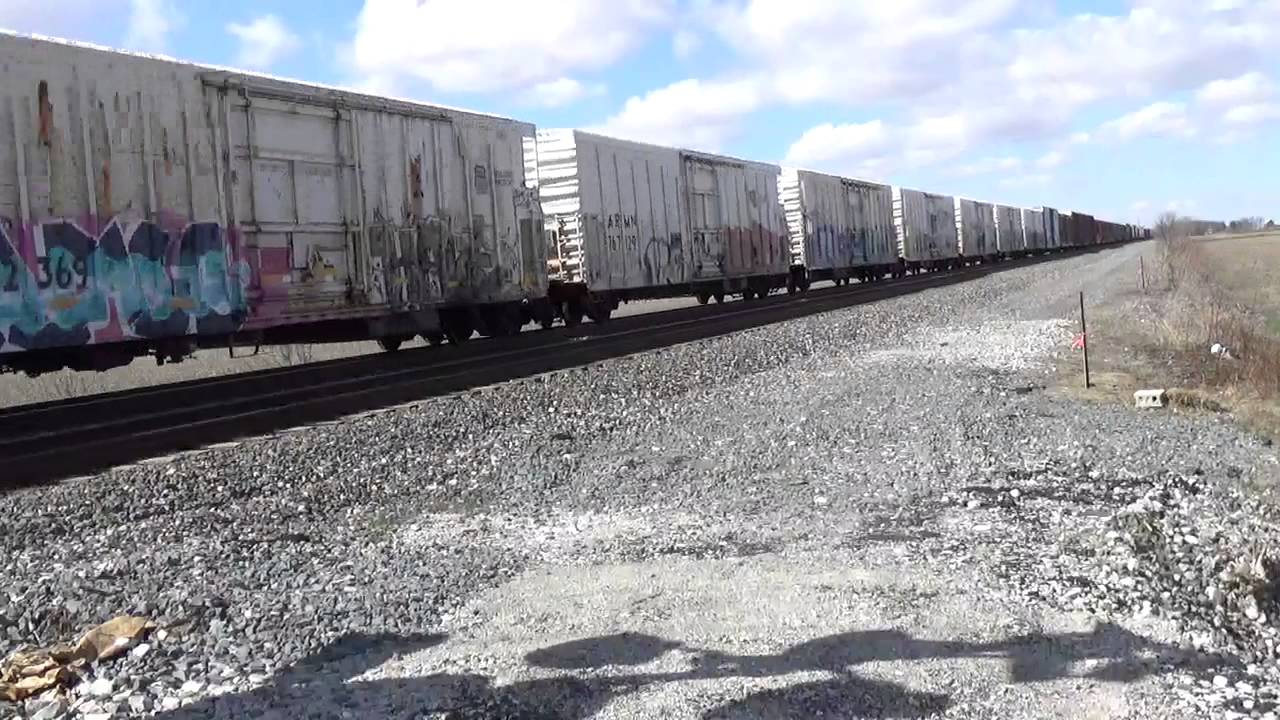 CSX train Q090 3/20/16 West of Fostoria,OH - YouTube