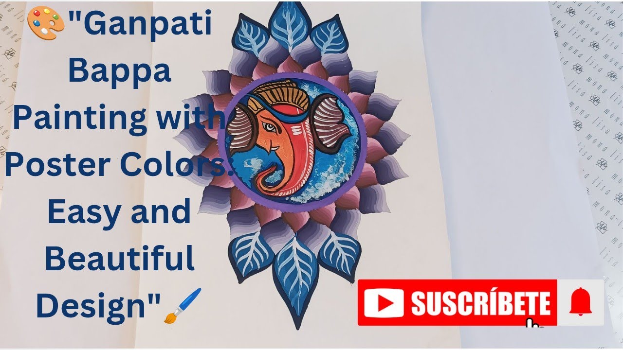 🎨"Ganpati Bappa Painting with Poster Colors: Easy and Beautiful Design ...
