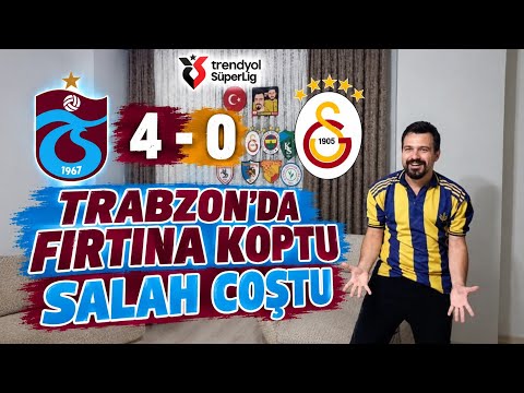 TRABZON'DA FIRTINA KOPTU MOHAMMED SALAH HATRİCK YAPTI TRABZONSPOR 4- GALATASARAY 0 (TEPKİ) 