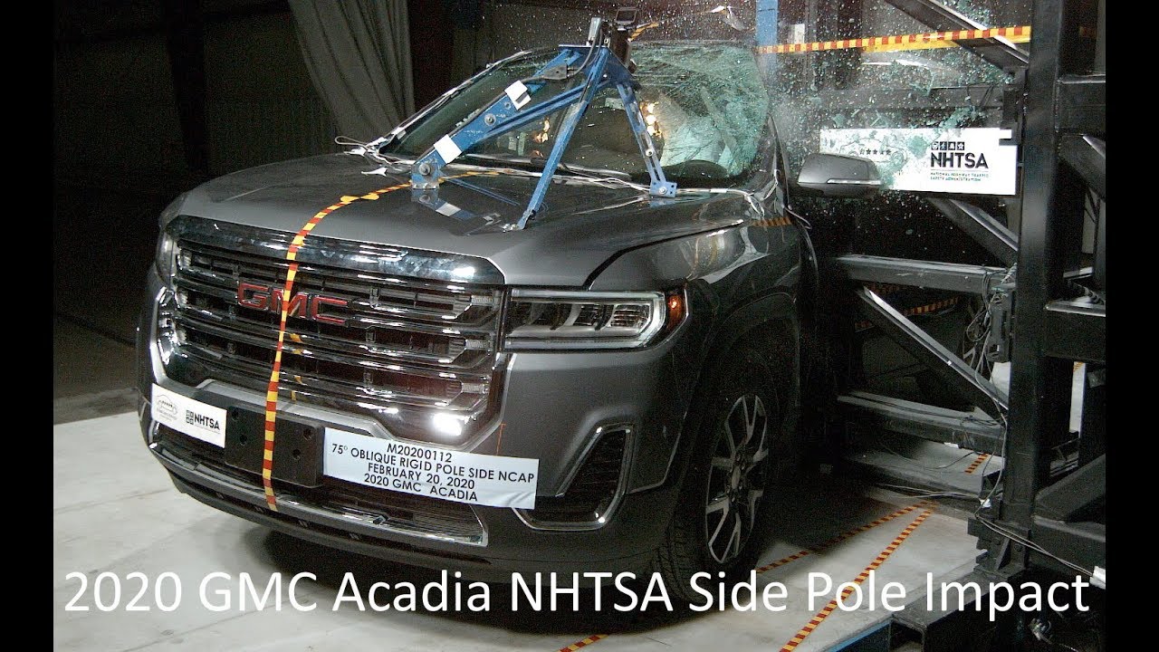 2020-2022 GMC Acadia NHTSA Side Pole Impact - YouTube