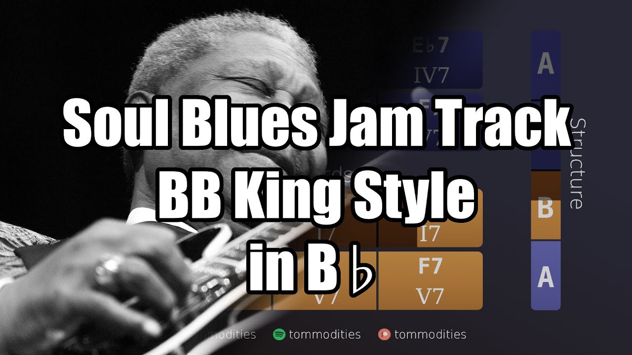 Blues Guitar Backing Track | BB King Style | Key of Bb | With Chords ...