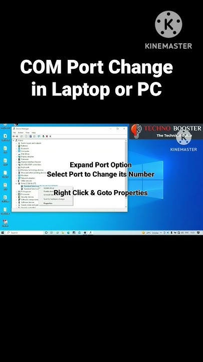 How to Change COM Port Number in any Laptor or Computer || काॅम पोर्ट ...