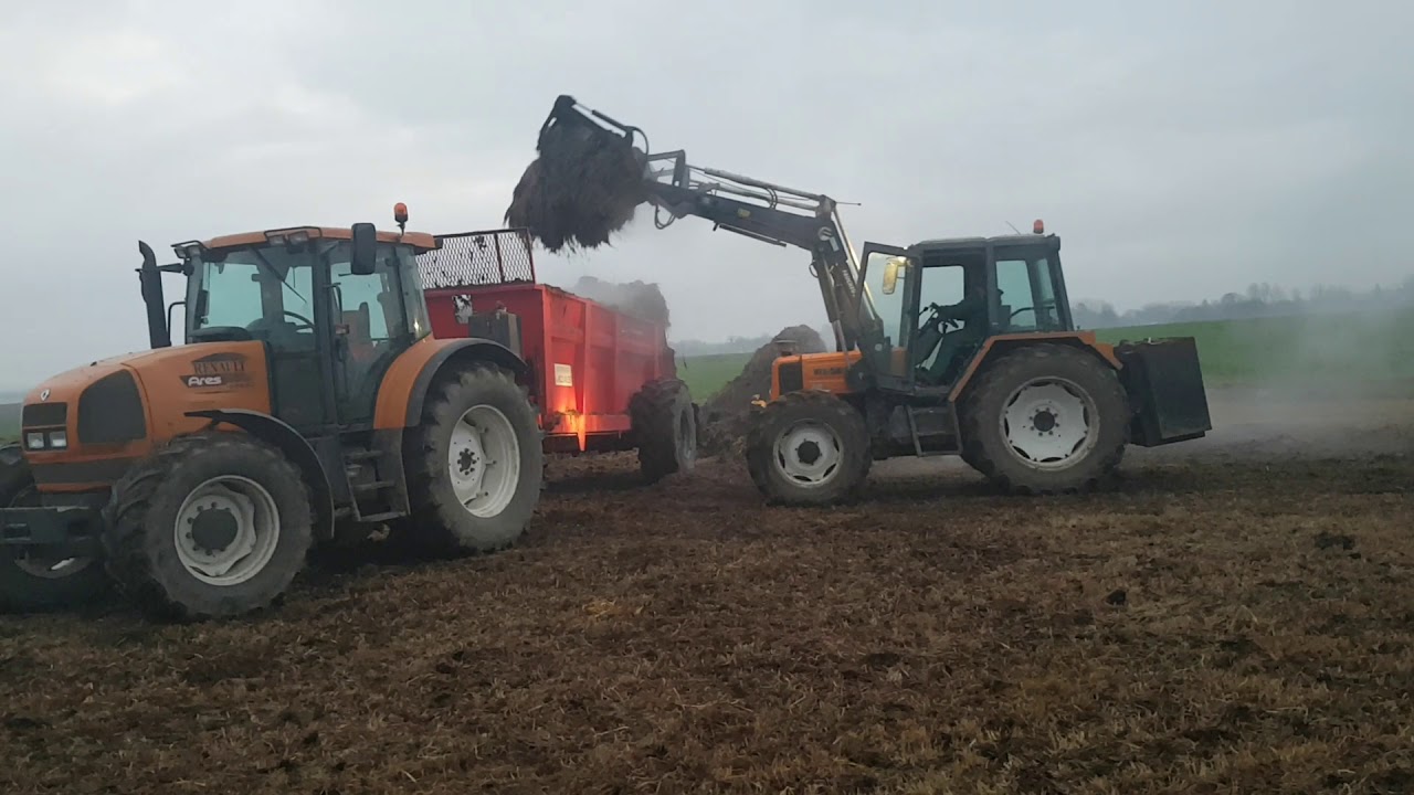 Tracteur Renault 103.54 et Ares 696 RZ - YouTube