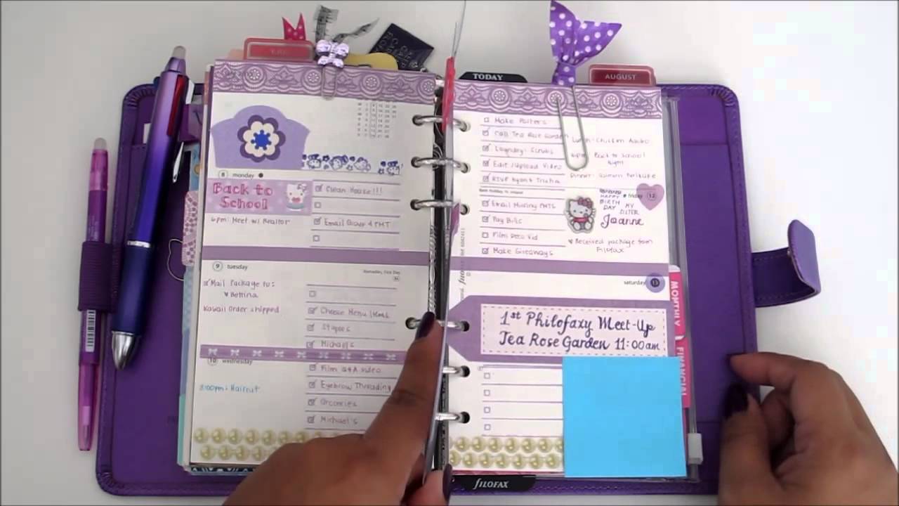 Decorating My Filofax Week #29 & Current Set Up - YouTube