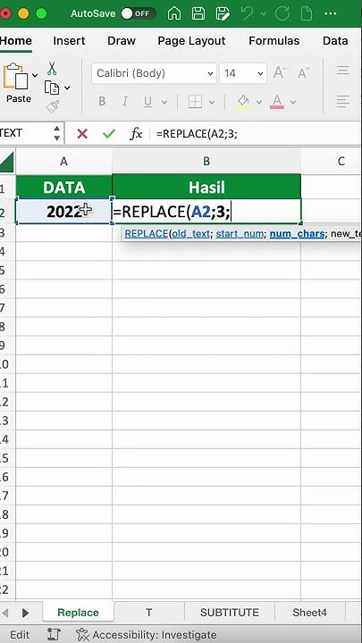 30 DETIK BELAJAR EXCEL | Rumus REPLACE Excel - YouTube