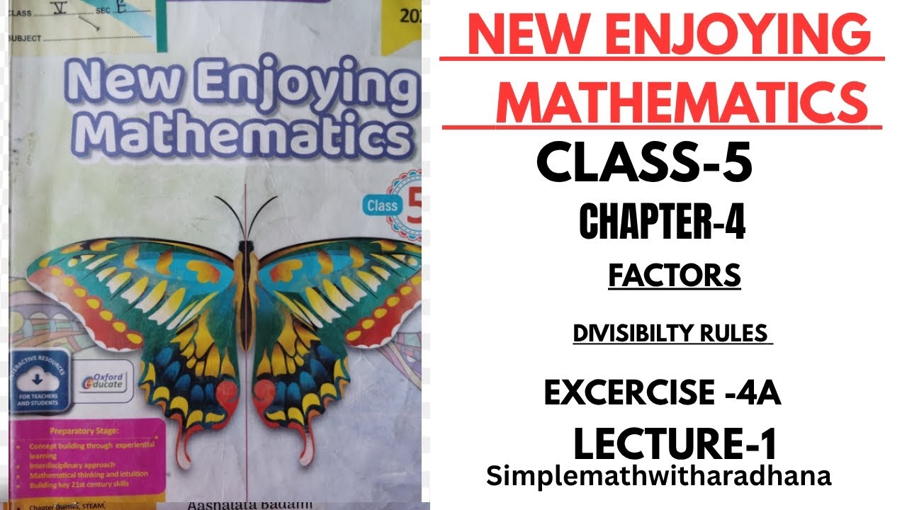 NEW ENJOYING MATHEMATICS || CLASS 5 || CHAPTER 4 || FACTORS || EXERCISE ...