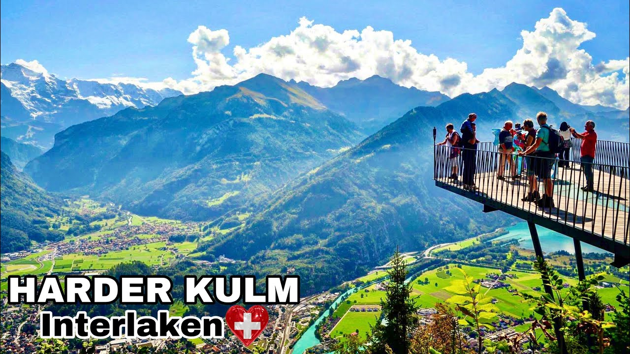 Swiss Alps Viewpoint! Harder Kulm Interlaken Switzerland - YouTube