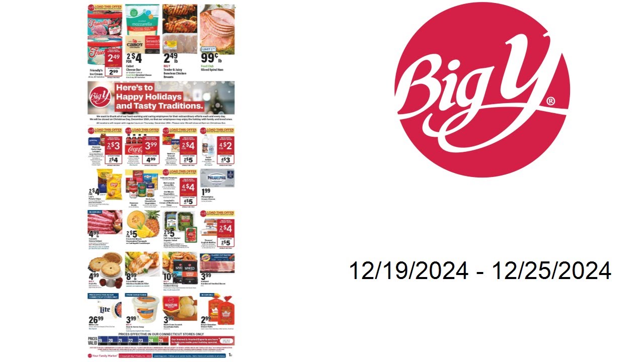 Big Y Weekly Ad - 12/19/2024 - 12/25/2024 - YouTube