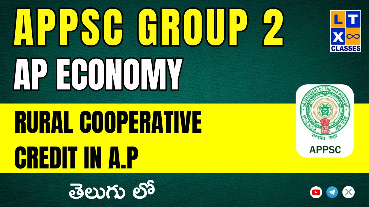 Rural Cooperative Credit in A.P for APPSC GROUP 2 | In Telugu by Santhi ...