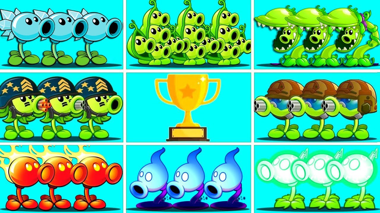 Random 8 PEA Plants Battlez - Who Will WIn? - PvZ 2 Plant vs Plant ...