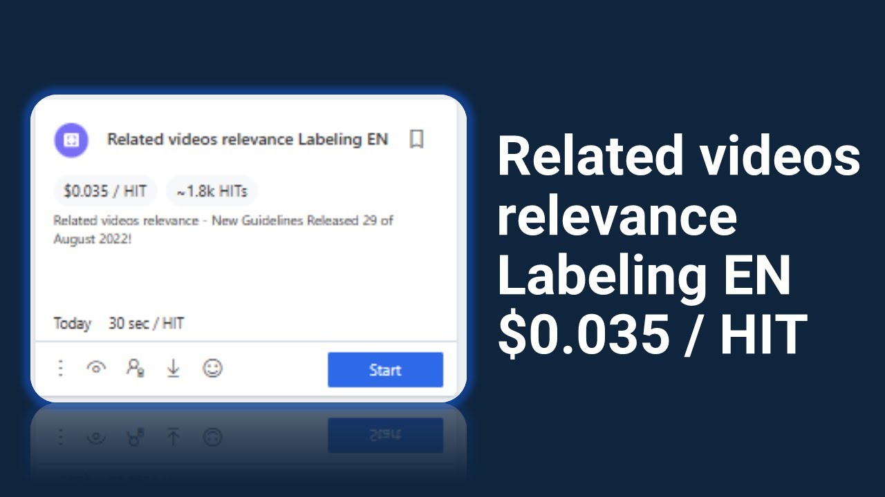 Related videos relevance Labeling EN $0.035 / HIT | UHRS Training ...