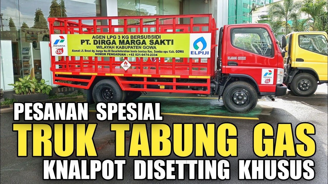 TRUCK MITSUBISHI CANTER PENGANGKUT GAS ELPIJI WARNA KHUSUS # ...