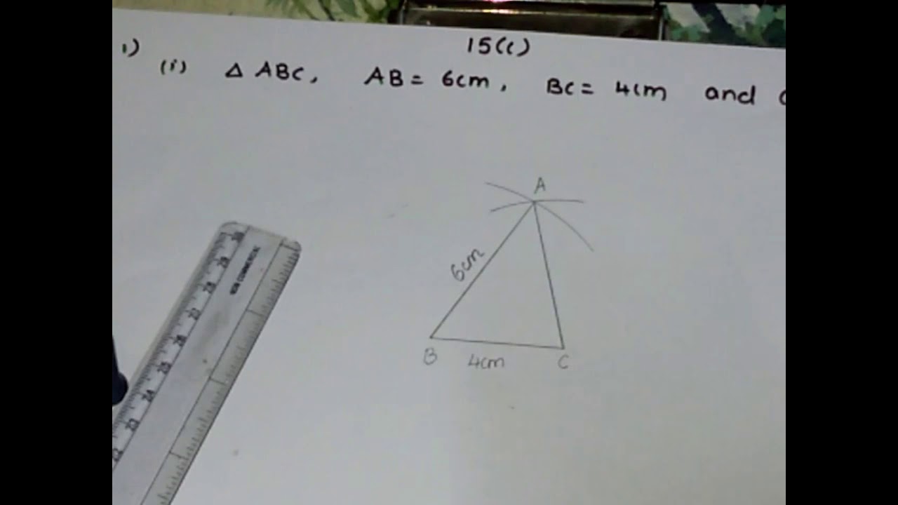 ICSE MATHS - CLASS 7 - Construction of triangles(SSS) - Part 1 - YouTube