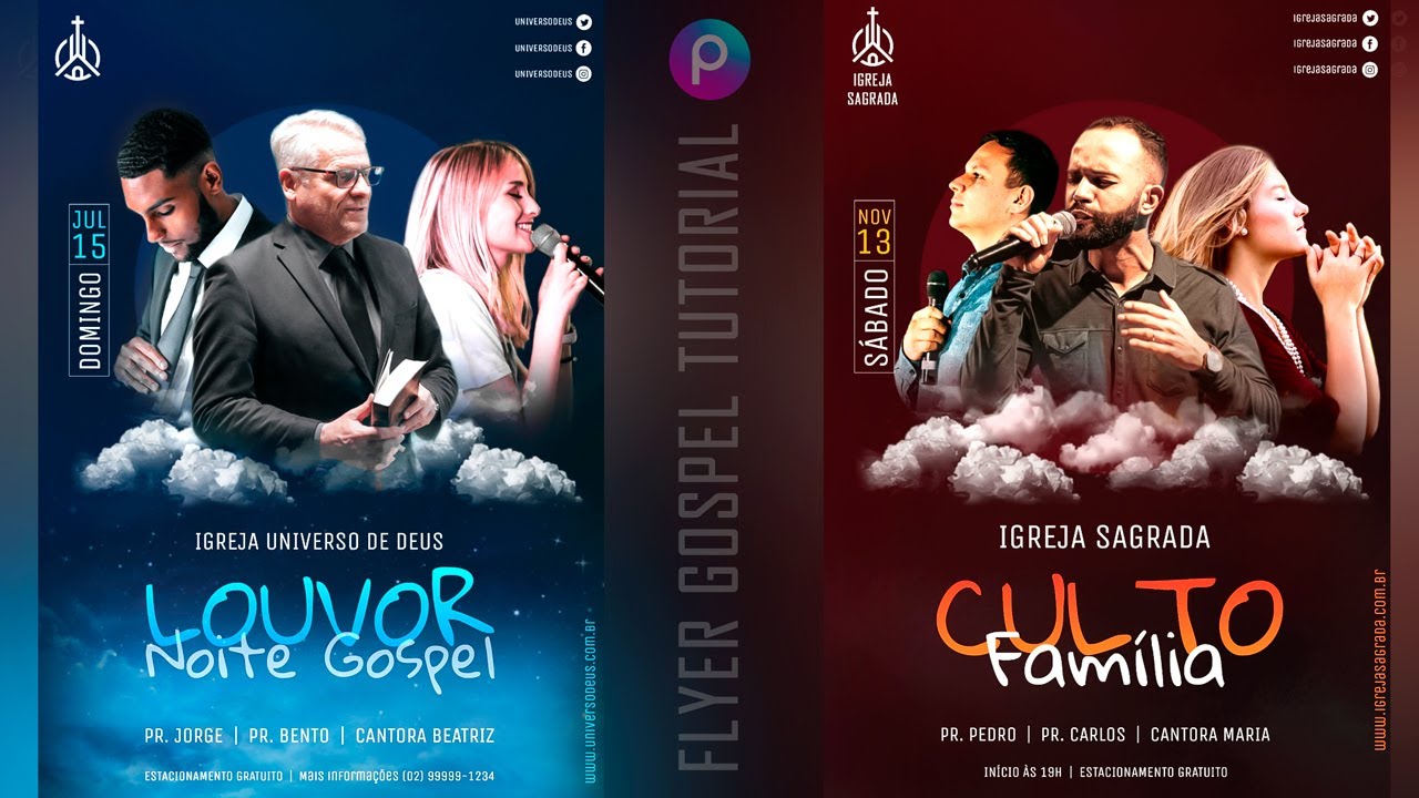 Como Fazer Flyer Gospel No Celular Picsart App Tutorial Banner