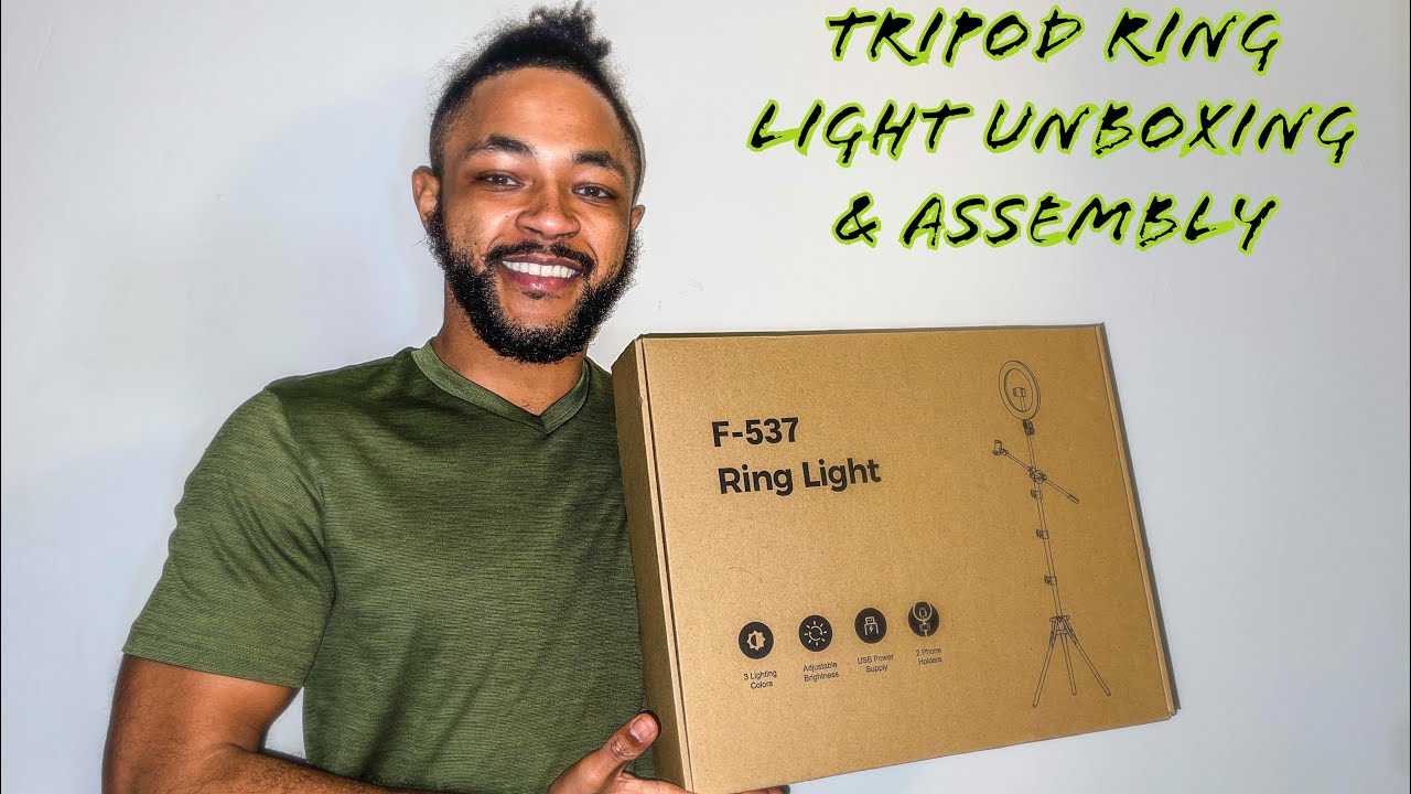 Amazon F-537 Tripod Ring Light Assembly / Review / Unboxing - Heavy Duty Tripod Great for ...