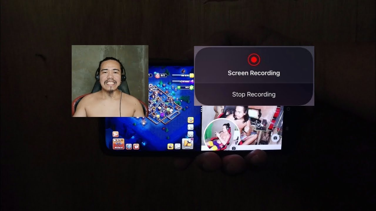 How to screen record with camera on your phone - YouTube