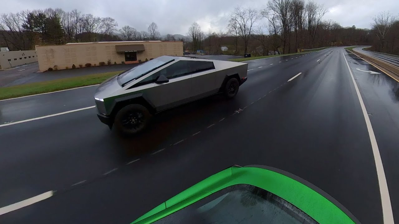 Just some 360 footage of Cybertruck driving around taken from my Model ...