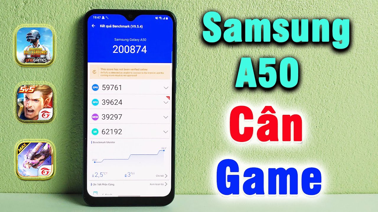 Samsung A50 cân Game PUBG thiết lập cực Bá Đạo - Chip Exynos 9610 chiến ...