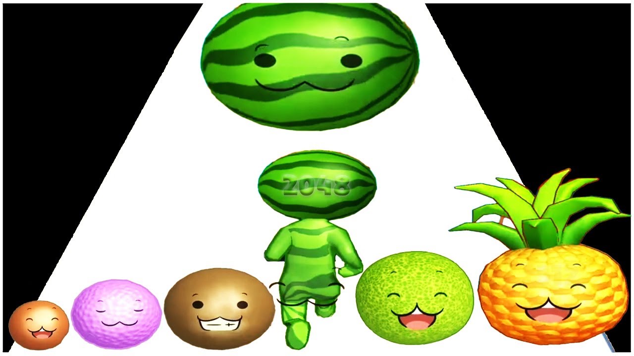 Watermelon Run 3D - 2048 ball run - Gameplay Walkthrough - Levels 1-14 ...