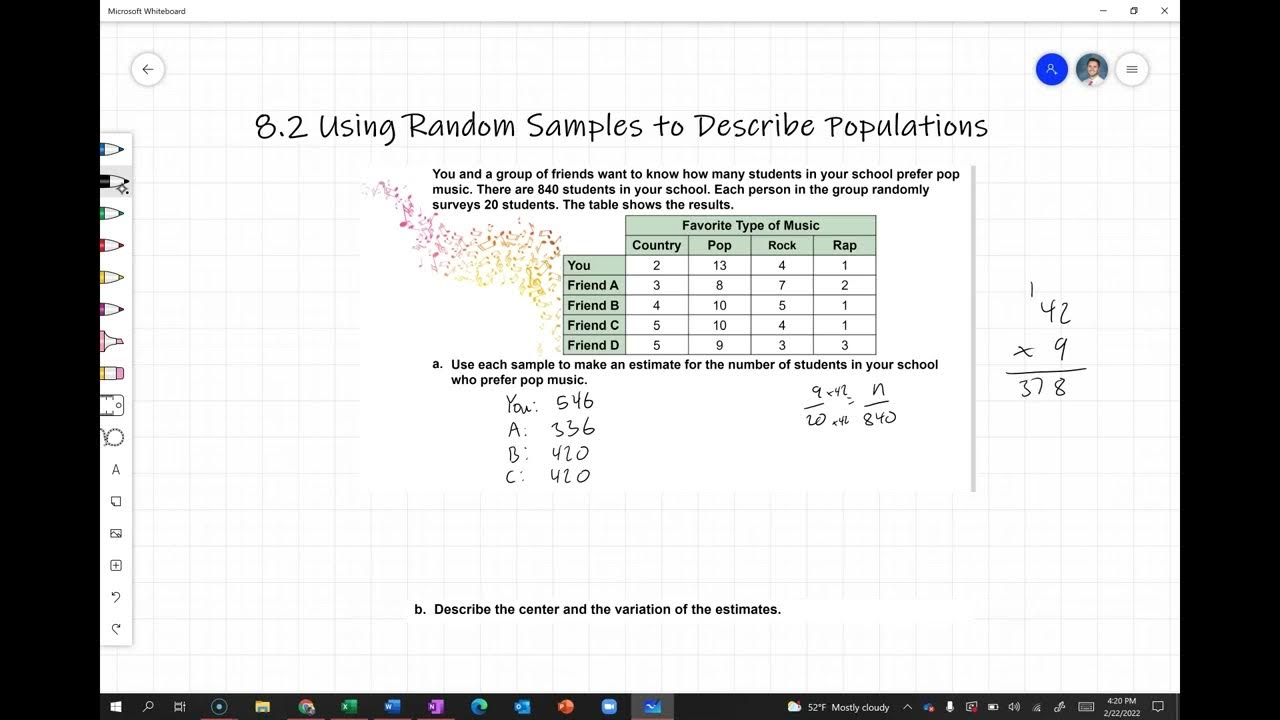 Using Random Samples to Describe Populations - YouTube
