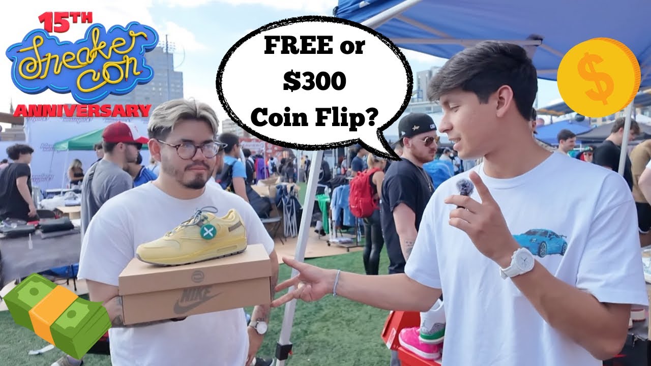 INSANE COIN FLIPS AT SNEAKERCON NEW YORK! - YouTube