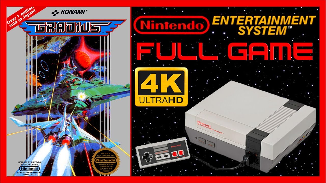 Gradius [NES] - Full Game Walkthrough / Longplay (4K60ᶠᵖˢ UHD) - YouTube