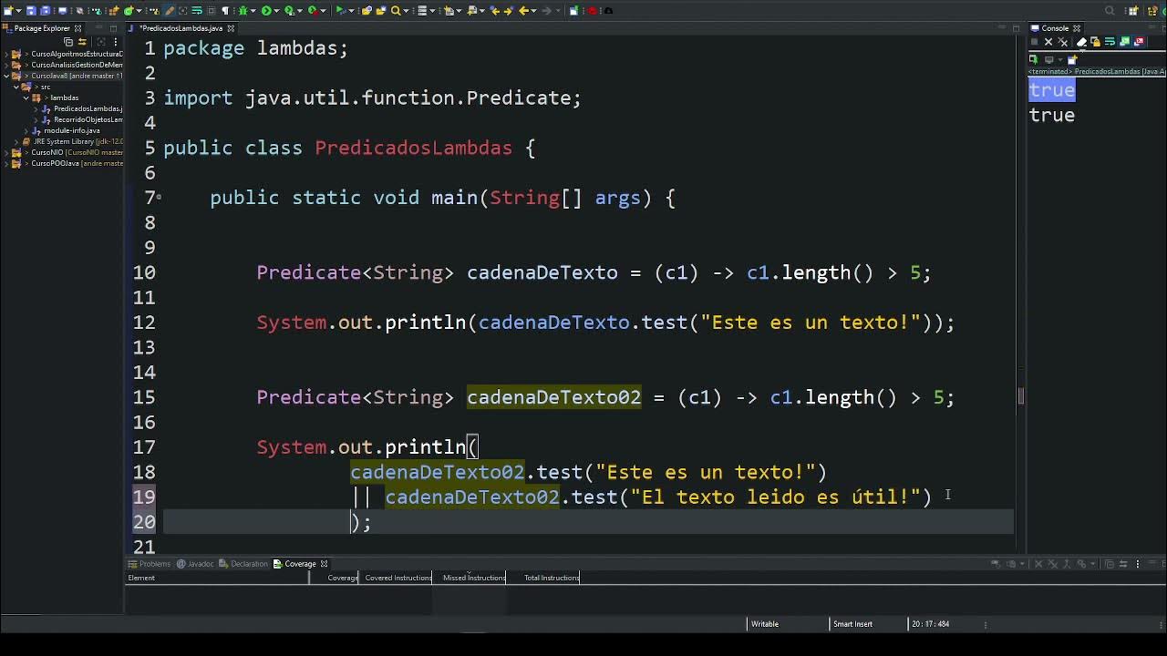 07. Lambdas Interfaz Predicate con Operadores Lógicos (Parte 02) | Programación con Java8 - YouTube