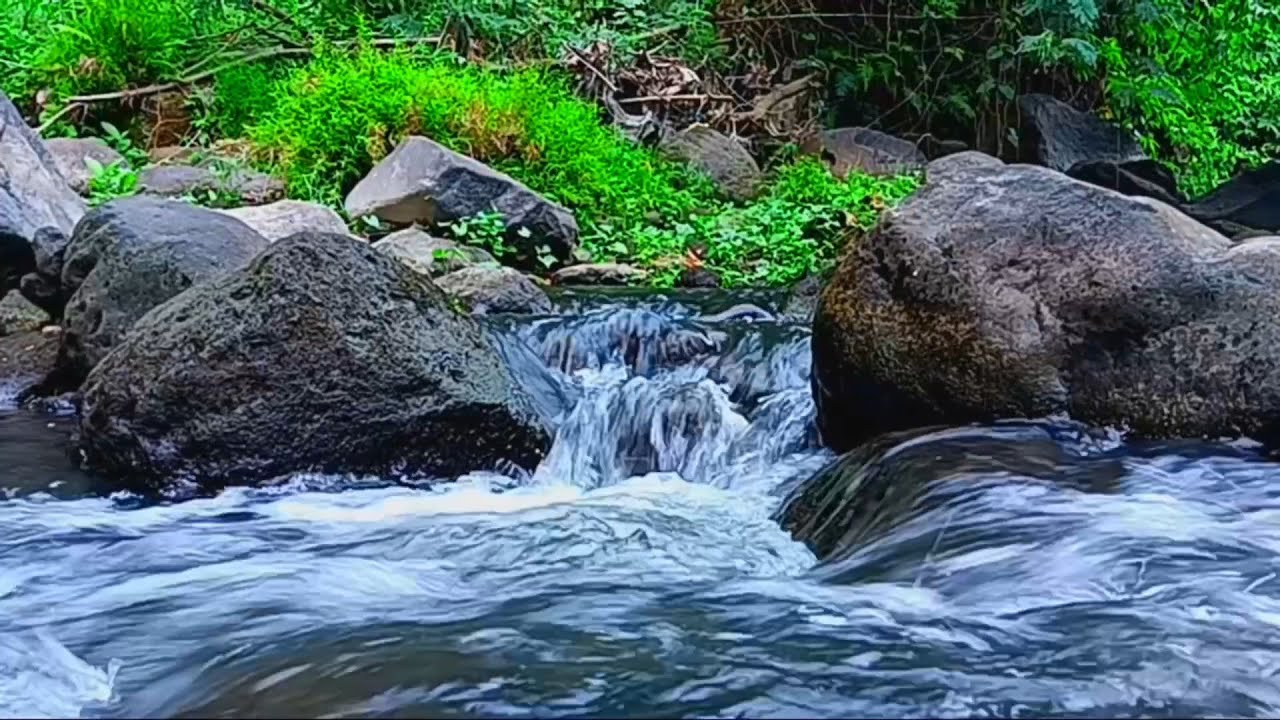 The sound of rushing water is calming. restore your good energy. sound ...
