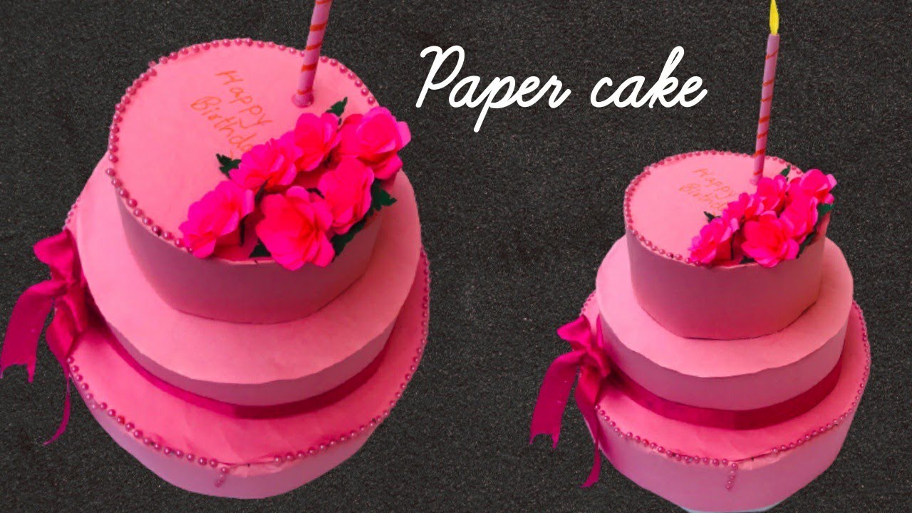 PAPER CAKE BOX EASY| Cake Gift Box Ideas| Paper Cake Tutorial/How To ...