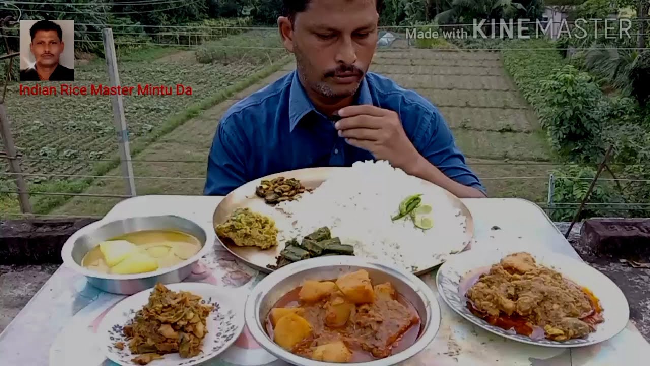 Heavy Rice Eating with Butter Chicken | Lotte Fish | Rui Fish Jhal ...