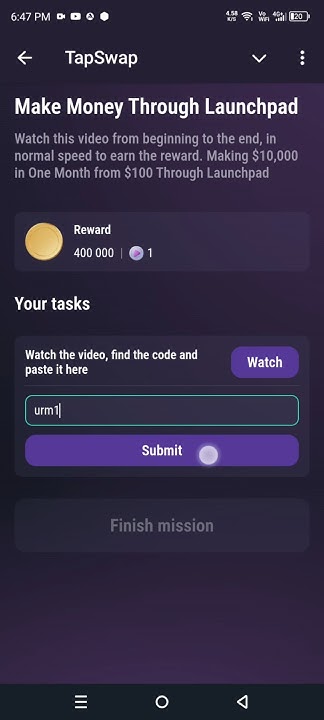Make Money Through Launchpad | TapSwap Video Code | Making $10,000 from $100 Through Launchpad ...