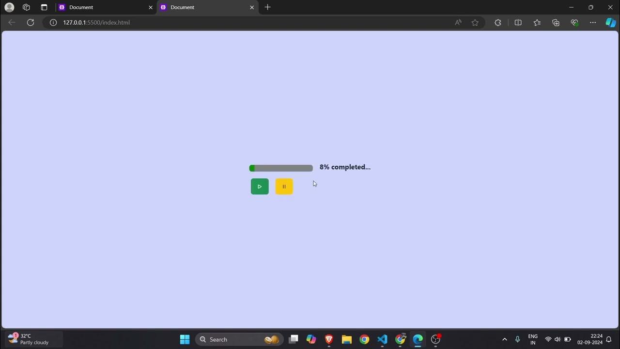 PROGRESS BAR USING HTML,CSS AND JS - YouTube